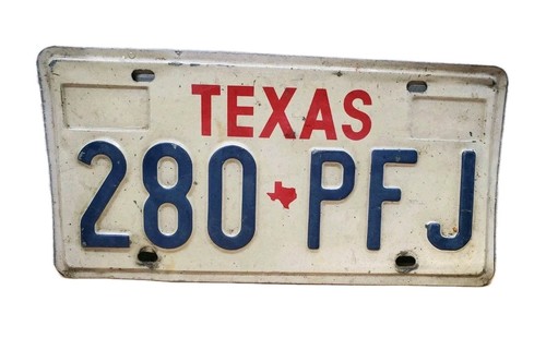 License Plate Texas 280PFJ Big Red Garage Mancave Decor Prop Craft Wall ...