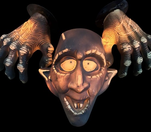 Vintage Halloween Nosferatu Head & Hands Blow Mold Light Up Vampire | eBay