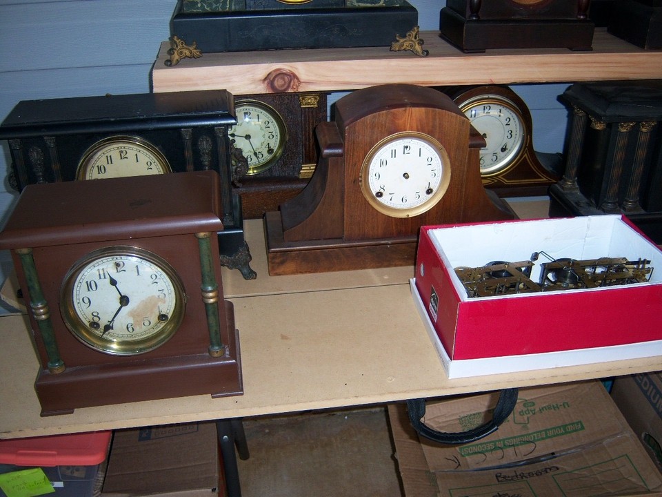 Antique mantel clocks of differing brands 12 clocks included | eBay