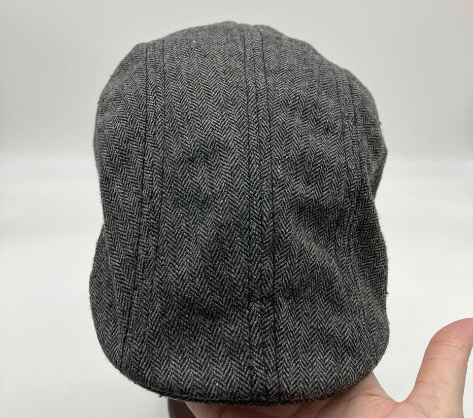 Biltmore 1917 Driver Newsboy Hat Cap Grey Herringbone Tweed L Driver ...