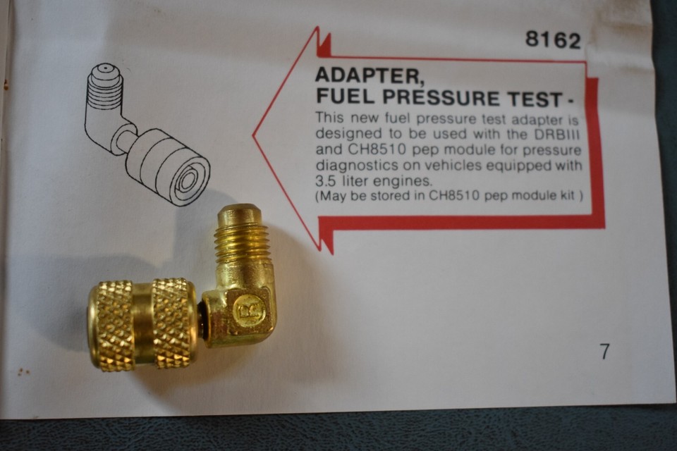 Miller Special Tools 8162 Fuel Pressure Test Adapter Chrysler Dodge ...