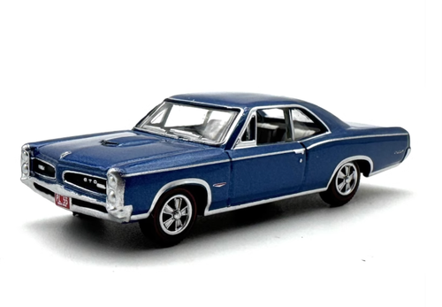 AL 1:87 Blue 1966 Pontiac GTO Muscle Classic Sports Model Diecast ...
