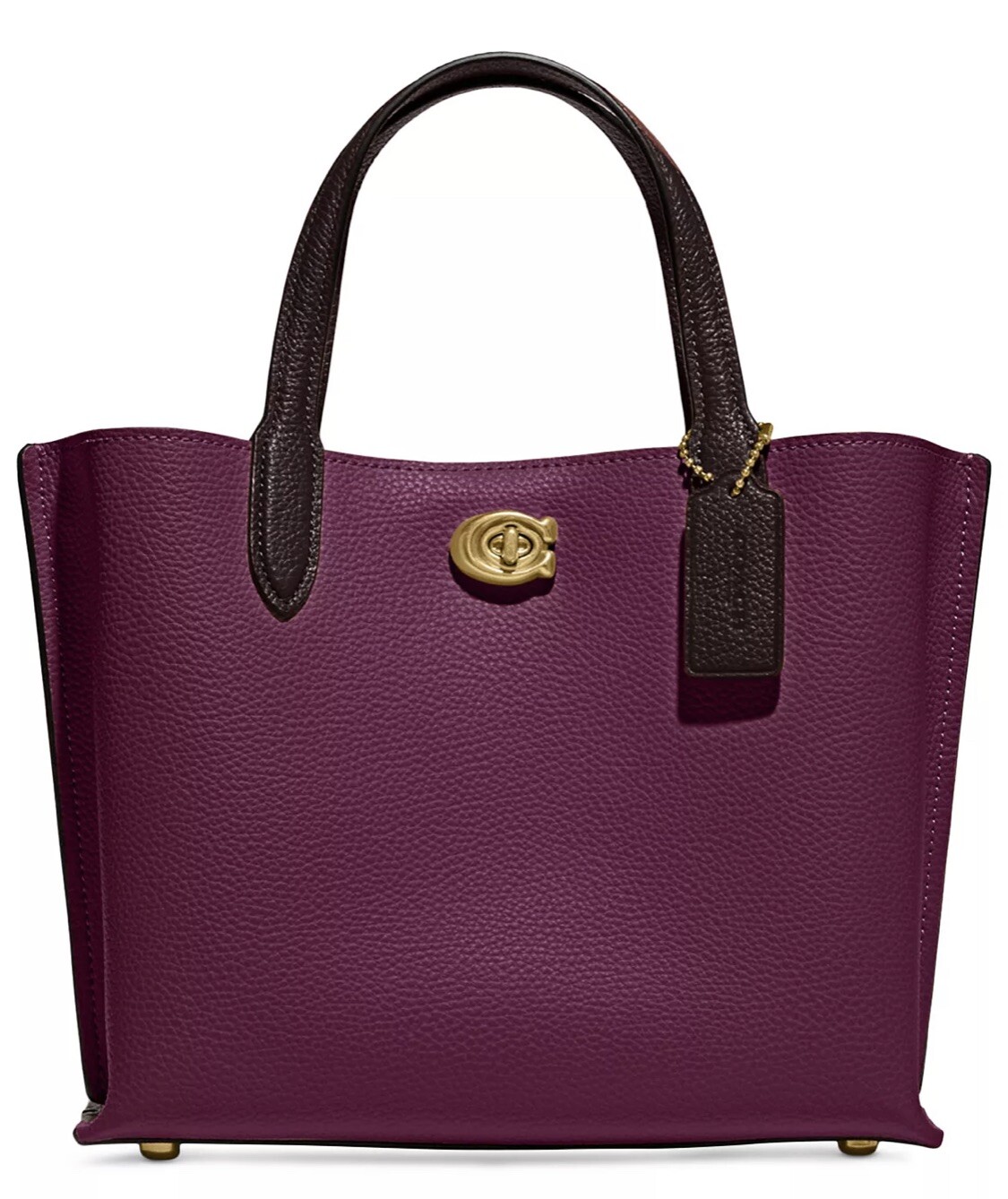 NWT Coach Willow Tote 24 Crossbody Leather Deep Berry Purple C8561 | eBay