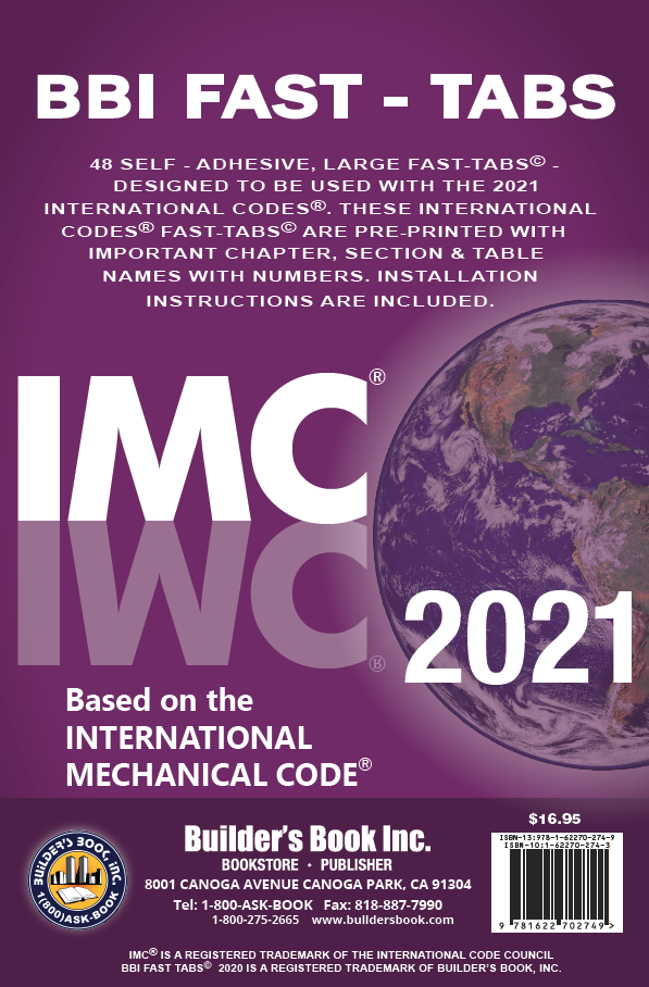 2021 International Mechanical Code® (IMC) Fast-Tabs - INDEX TABS ONLY ...