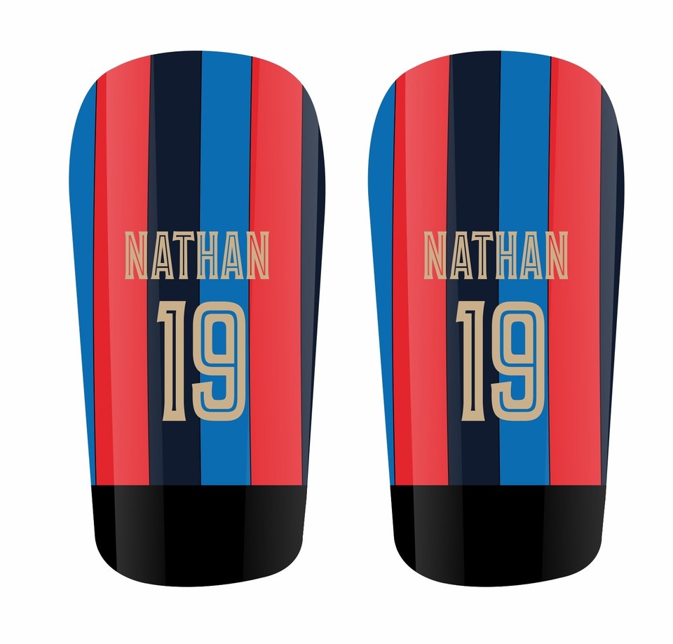 Personalised Football Shin Pads Shin Guards Custom Name Number | eBay UK