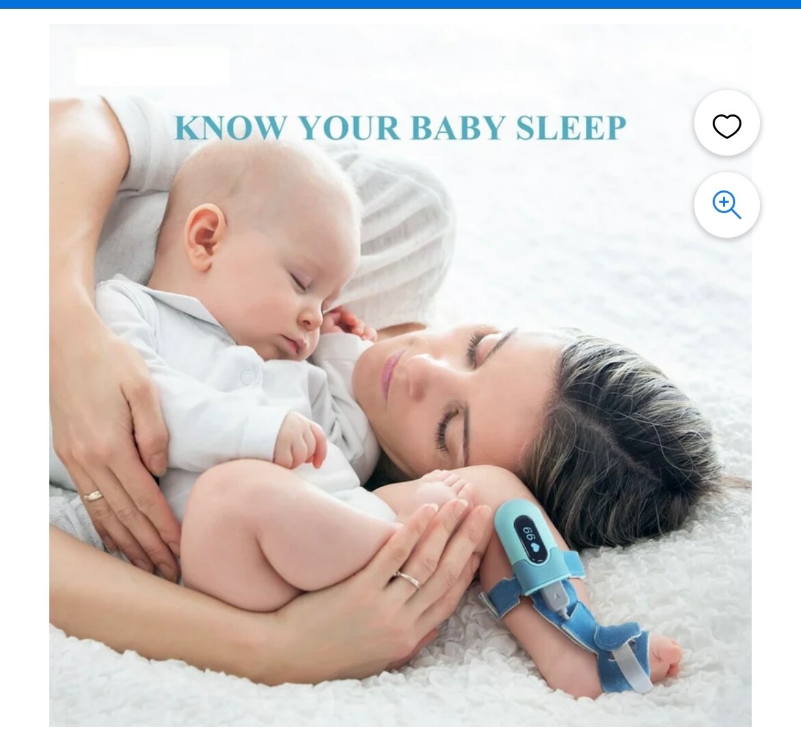 Babytone S2 Monitor Baby's Heart Rate and Oxygen Level Baby Sleep ...