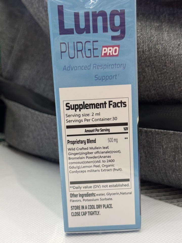 Lung Purge Pro/Lung Support Supplement Drops with Wild Mullein Leaf | eBay