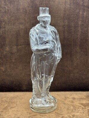 Antique French Depose Hand-BlownClear Glass Soldier Napoleon Figural ...