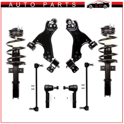 For Chevy Traverse / GMC Acadia Front Struts & Lower Control Arms & Tie ...