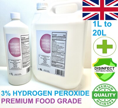 Hydrogen Peroxide 3% Food Grade Multi Surface Cleaner Sanitiser 1L-20L ...