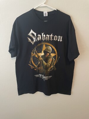 Sabaton The Last Stand Tour Double-Sided Metal T-Shirt Black | eBay
