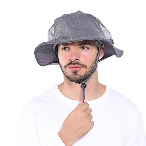 Head Net Hat - Safari Hat Sun Hat Bucket Hat Fishing Hat with Netting ...
