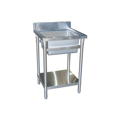 60CM X 60CM Single Center Stainless Sink With 120mm Splashback | eBay ...