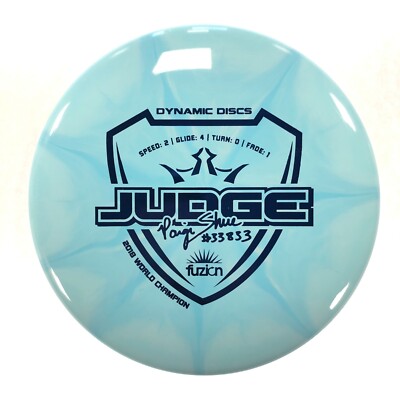 DISC GOLF DYNAMIC DISCS PAIGE SHUE FUZION JUDGE STABLE PUTTER 176g BLUE ...