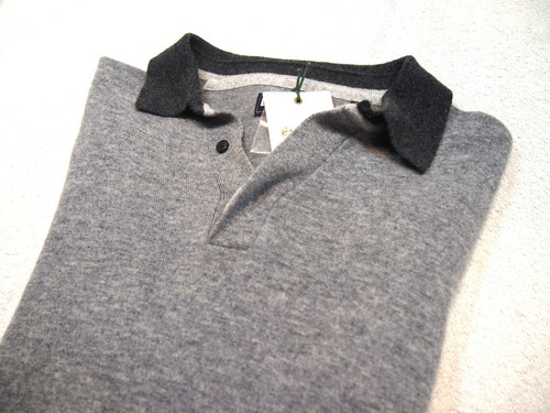 Barbour Wool Gladstone Knitted Collar Sweater NWT Small $130 Light Grey ...