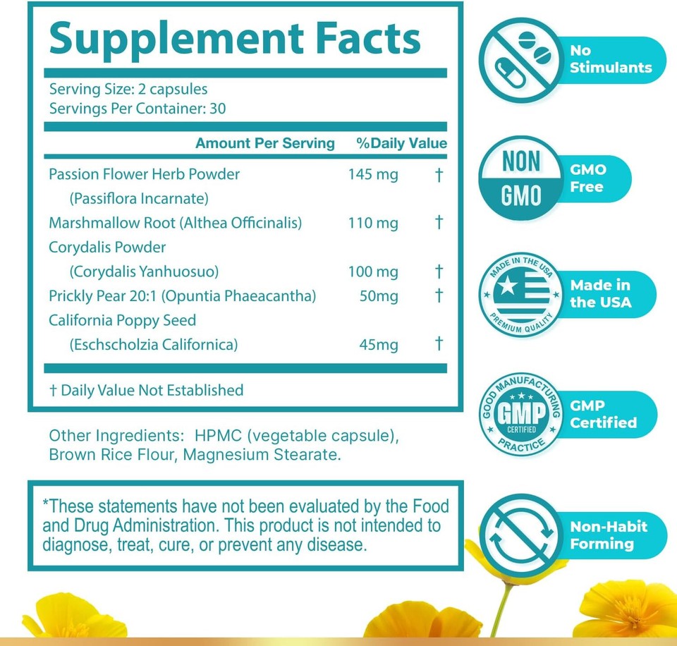 CalmPro 5 Nerve Calming Formula Supplement Calm Pro 5 Fast Ship 60 ...