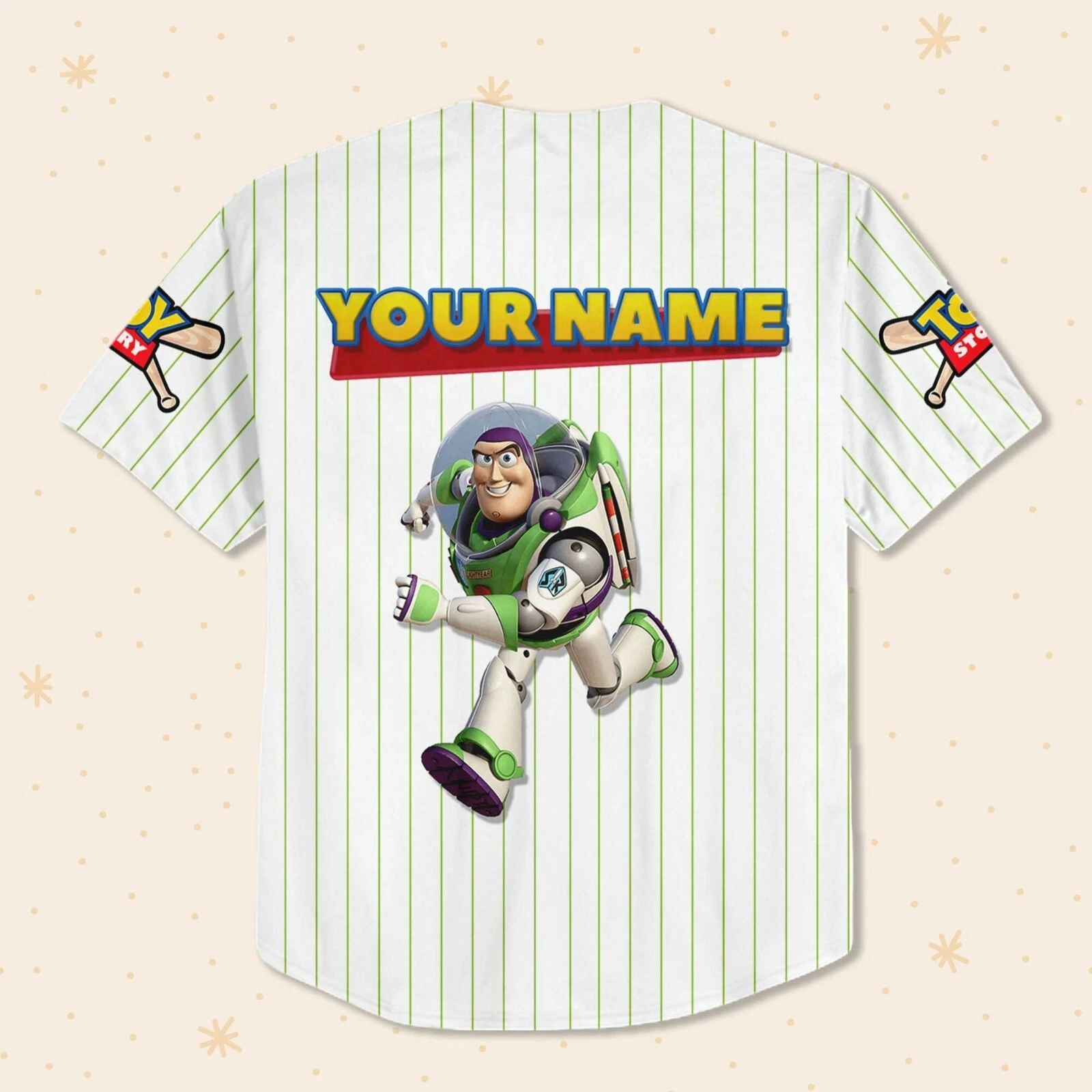 Buzz lightyear Green Running Jersey, Custom Disney Jersey, Baseball ...