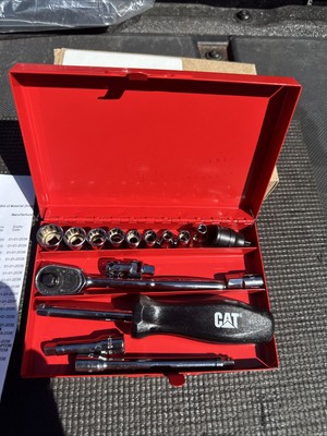 Caterpillar Tools Cat USA By Snapon 1/4” SAE socket Set 17pc W Case ...