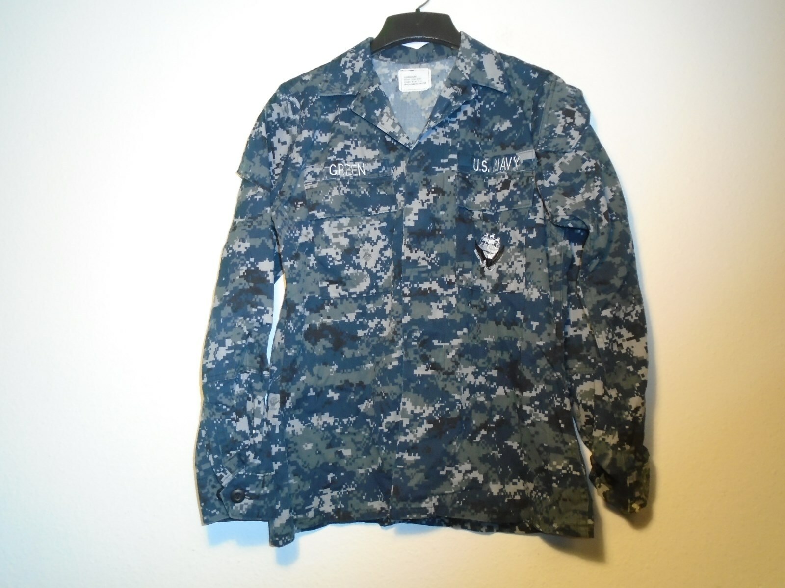 USN US Navy Working Uniform NWU Type II Coat Blueberry Size 35 Regular ...