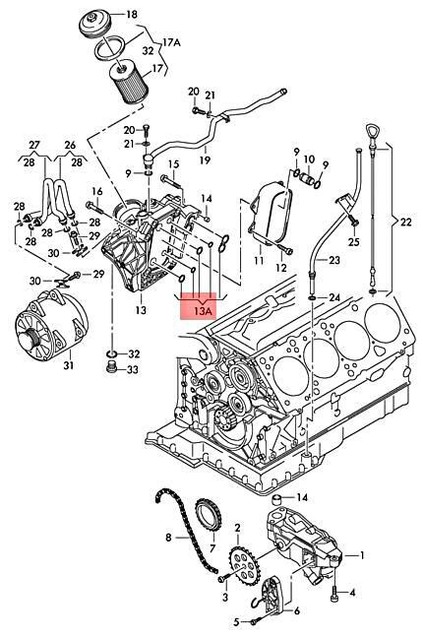 Original Gasket Set for Oil Filter Holder AUDI A8 S8 Quattro 4d ...