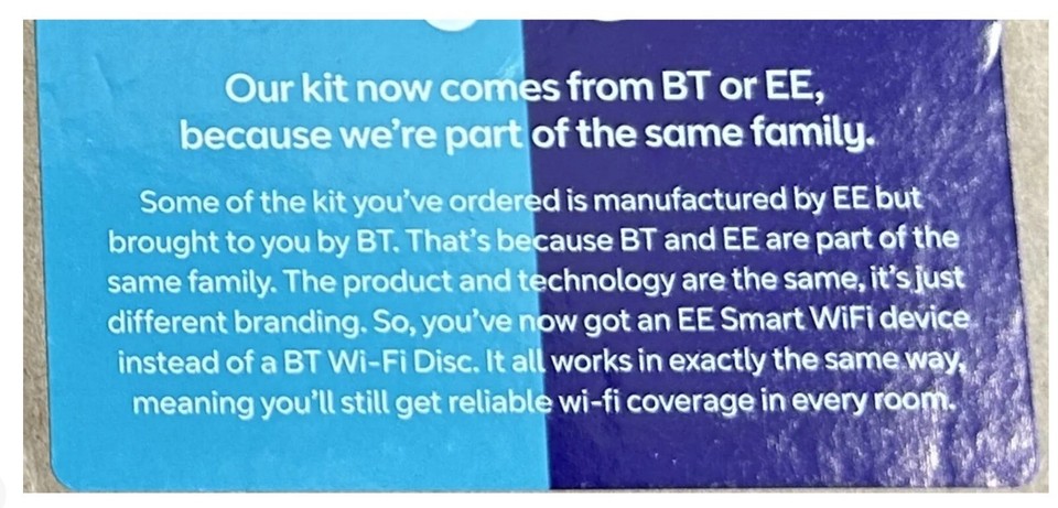 BT Complete Wi-Fi Disc EE Smart WIFI Extender for BT Smart Hub 2 (SW10A ...