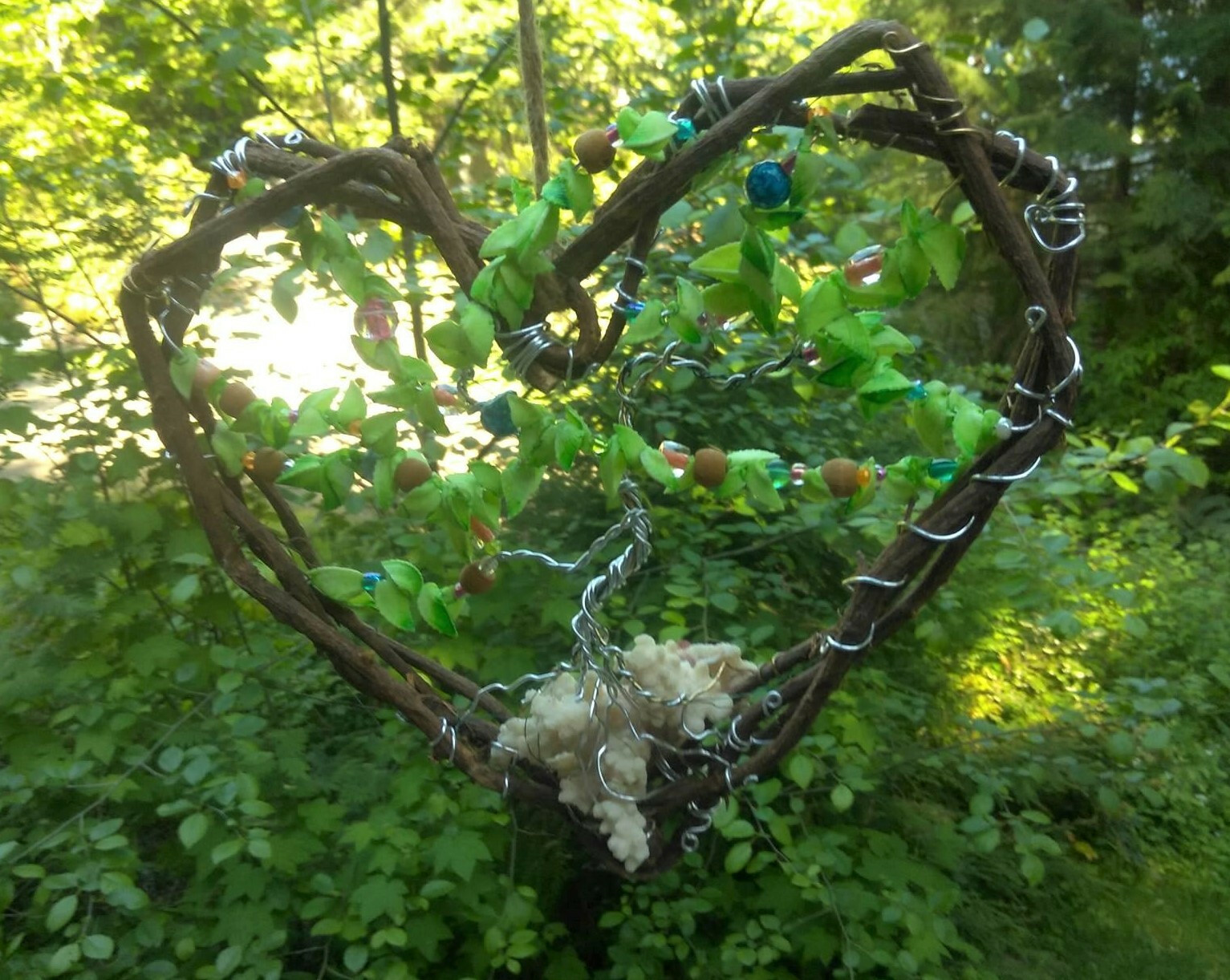 Grapevine and Wire Heart Shaped Tree Of Life with Coral and Shells | eBay