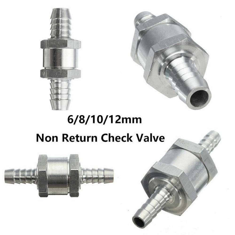 1/4pcs Non Return Valve One Way Inline 6/8/10/12mm Fuel Air Water Pipe ...