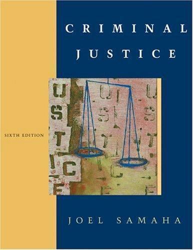 Criminal Justice by Joel Samaha (2002, Hardcover) for sale online | eBay