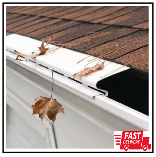 Solid 4 Ft. White Vinyl Surface Tension Gutter Guard | eBay