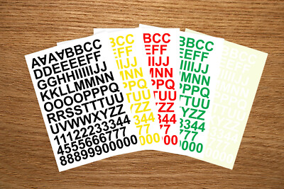 2,5cm 5cm 7,5cm 10cm SELF ADHESIVE VINYL LETTERS NUMBERS UPPER/LOWER ...