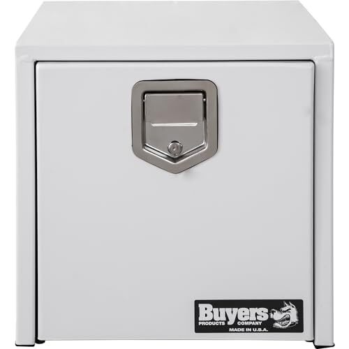 Buyers Product 18x18x18" White Steel Underbody Truck Box w/ Paddle ...
