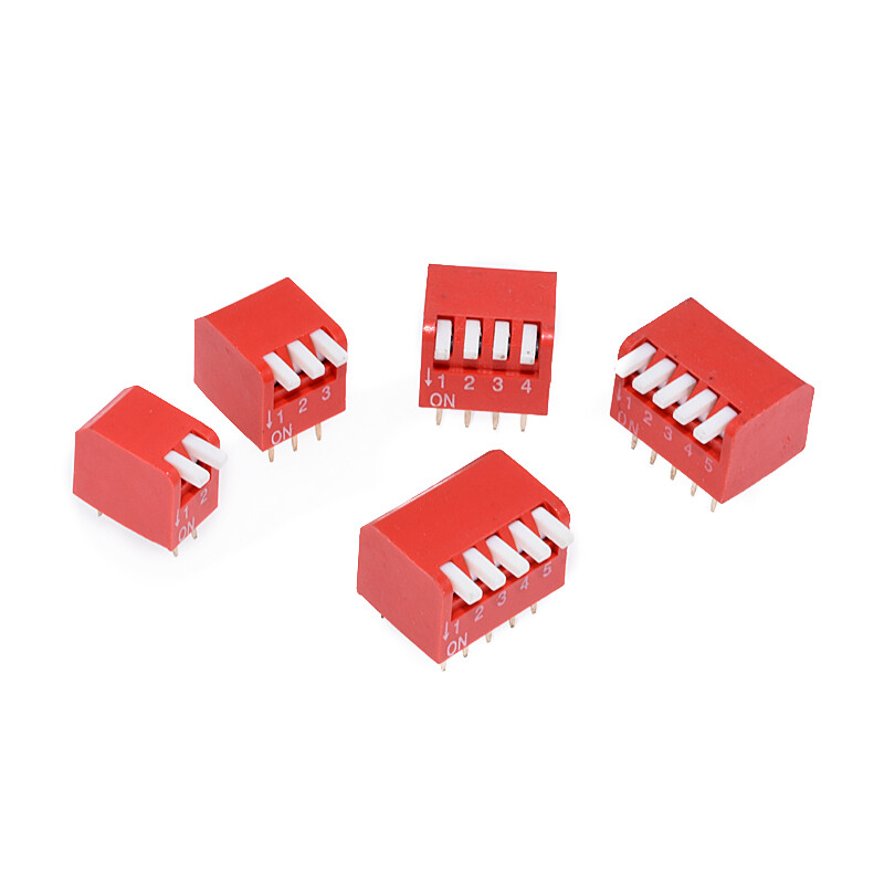 Piano DIP DIL Red PCB Switch 2/3/4/5/6/8 Poles 2.54mm PCB Switch | eBay