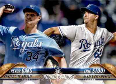 2018 Topps Update Series Trevor Oaks / Eric Stout RC Kansas City Royals ...