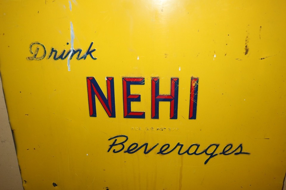 Vintage 1950's Drink Nehi Beverages Soda Pop 22" Embossed Metal Sign | eBay