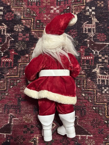 Vtg 1940-50s 14" Harold Gale Santa Claus Christmas Red Velvet Suit Pink ...