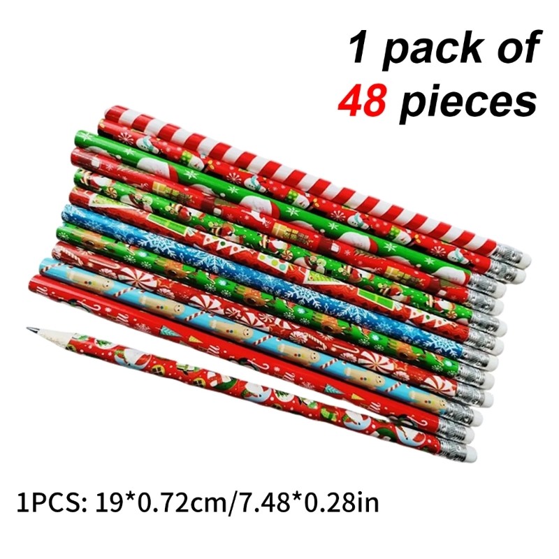 Christmas Theme Pencil Drawing Pencils with Erasers for Kid Student ...