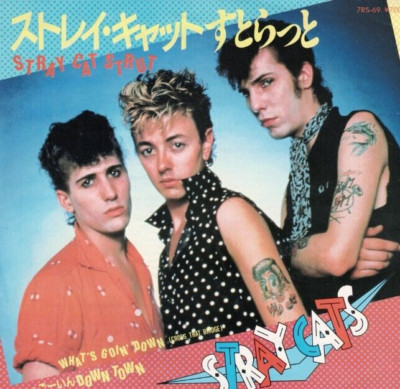 STRAY CATS Stray Cat Strut JAPAN 7" VINYL w/PS 80s ROCKABILLY Brian ...