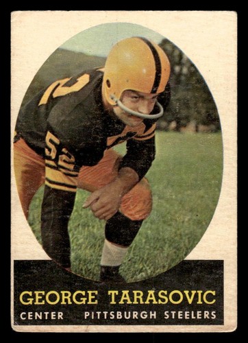 1958 TOPPS GEORGE TARASOVIC 37 VG FOOTBALL PITTSBURGH STEELERS | eBay