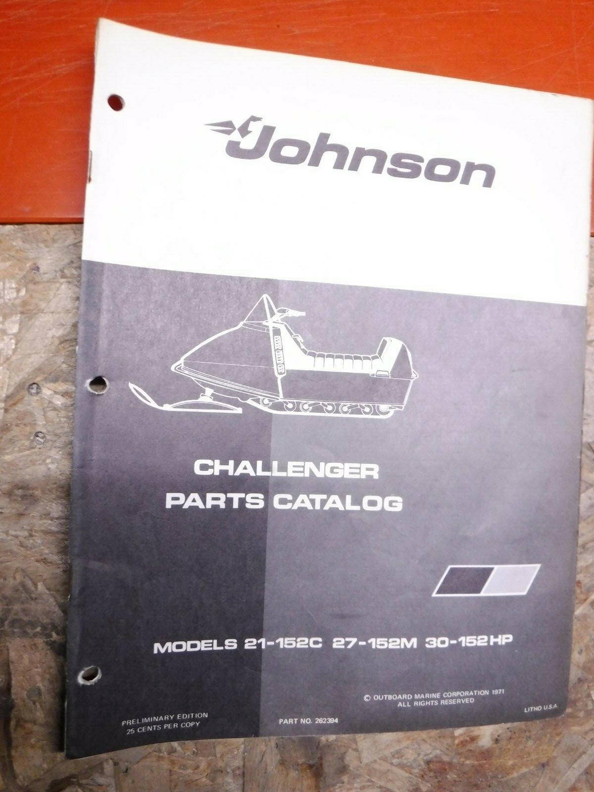 1971 JOHNSON CHALLENGER SNOWMOBILE FACTORY PARTS CATALOG | eBay