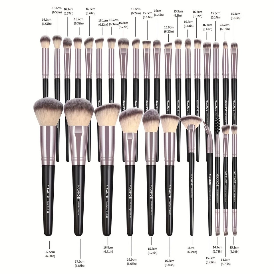 30pcs Makeup Brush Set Foundation Concealers Eye Shadows Powder Blush ...