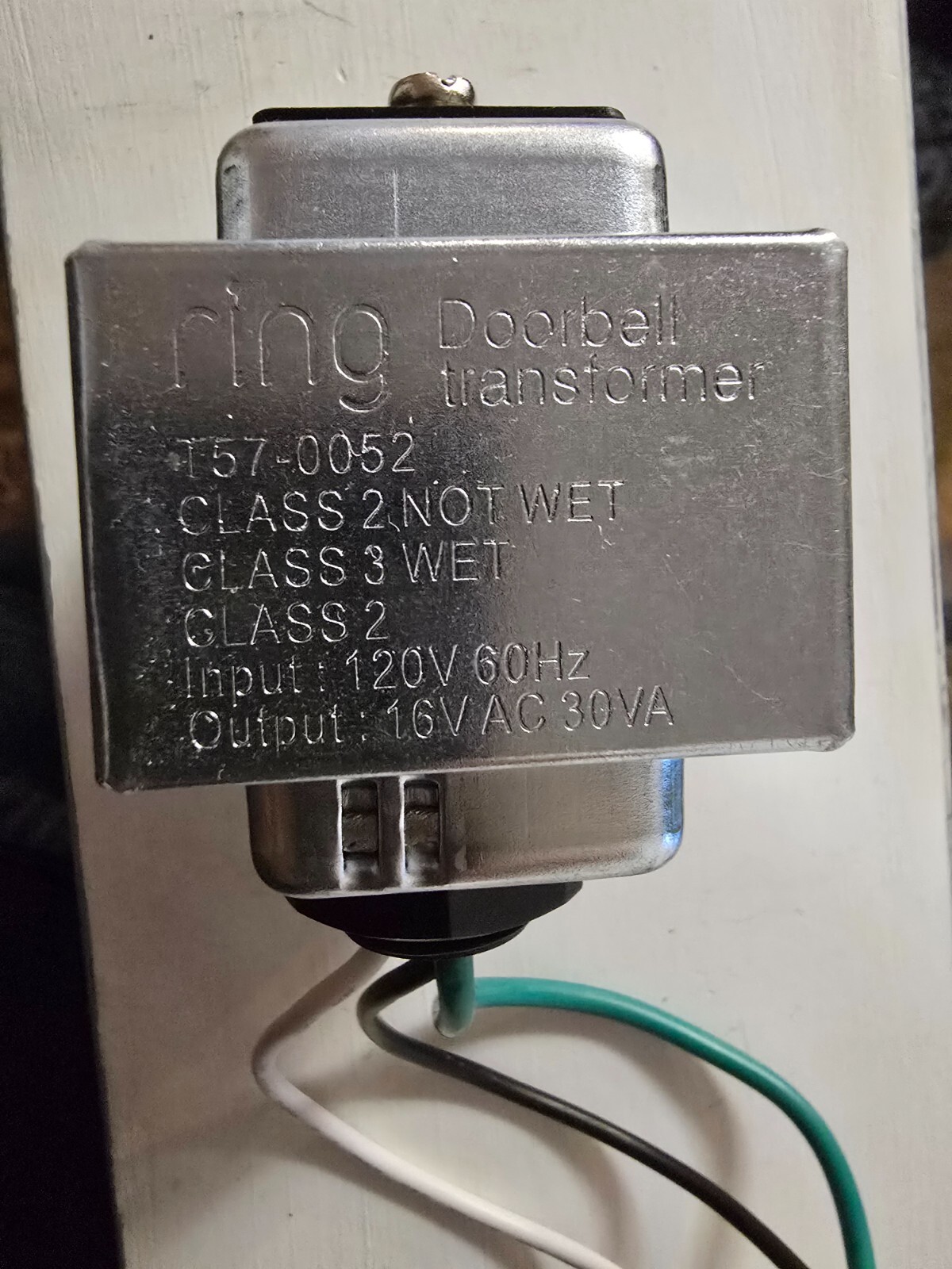 Hardwired Transformer for Ring Wired Video Doorbells Model T57-0052 | eBay