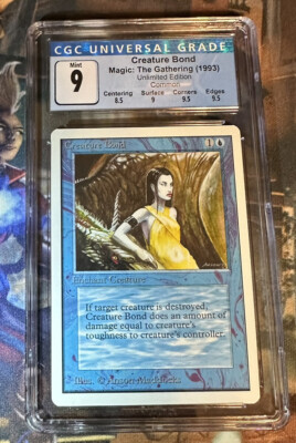 1 x Unlimited Creature Bond -Graded CGC 9.0 -2nd Ed.-Magic The ...