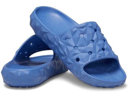 NEW Crocs 209608-4ON-M4W6 Classic Geometric Slide v2 EmB Elemental Blue ...