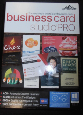 Summitsoft Business Card Studio Pro Disc & Download | eBay