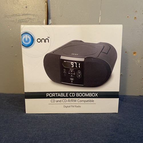 ONN Portable CD CD-R/RW & Digital FM Radio Boombox w/ AC Adapter (Pre ...
