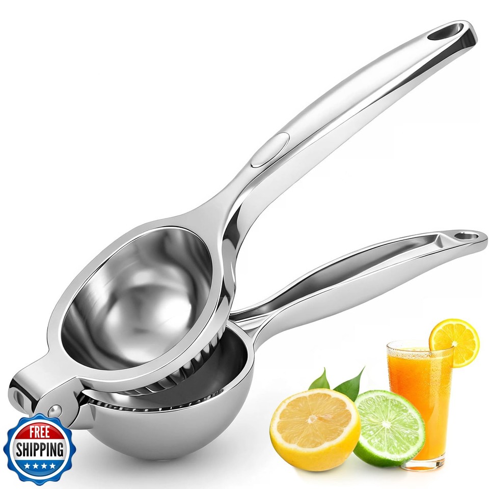 COKORA Manual Lemon Squeezer Heavy Duty Metal Silver Citrus Juicer | eBay