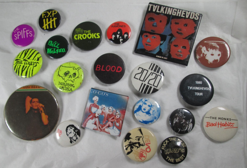 Devo Talking Heads Head Etc 20 X Vintage 80s US Pin Button Badges Punk ...
