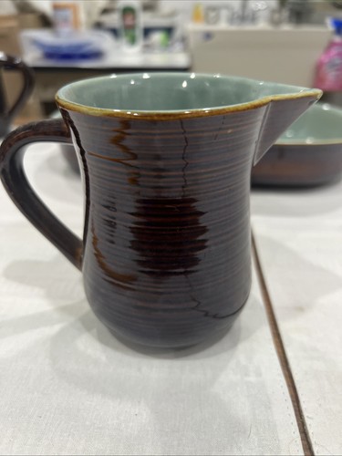 Red Wing Pottery Creamer Small Pitcher Brown & Village Green 4 1/2 Inch ...