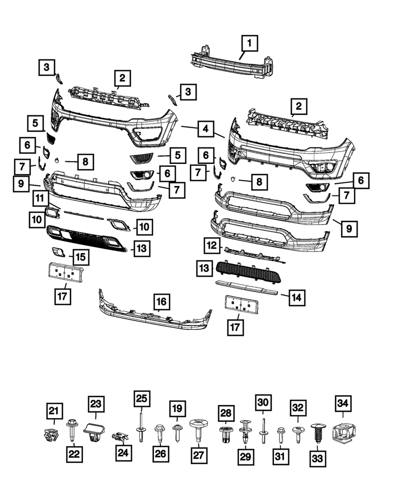 Genuine Mopar Fascia Applique Right 6PF36ZZZAA | eBay