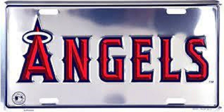 LOS ANGELES ANGELS ANODIZED PREMIUM MLB EMBOSSED METAL NOVELTY LICENSE ...
